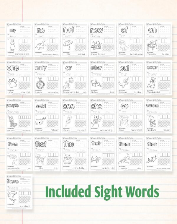 Sight Word Activity Bundle – Volume 3 | 25 Printable Worksheets for ...