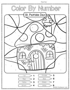 10 Free Printable St. Patrick’s Day Color by Number Worksheets for Kids ...