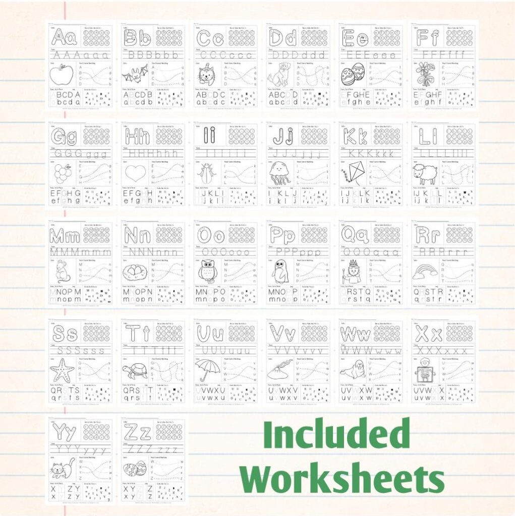 ABC Combo Worksheets A–Z | All-in-One Alphabet Practice Pages for ...