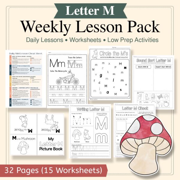 Letter M Curriculum Pack | PreK & Kindergarten Literacy Lessons ...