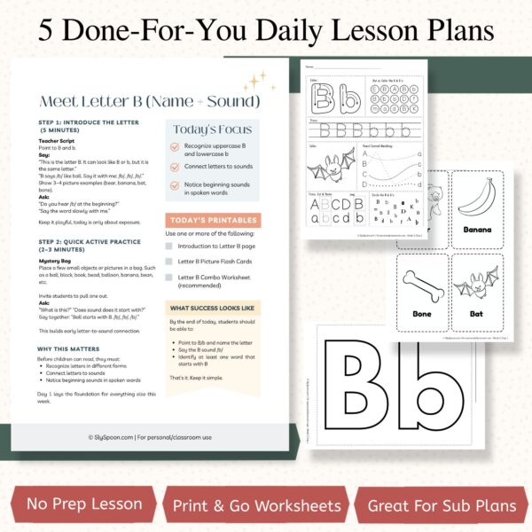 Letter B Curriculum Pack | PreK & Kindergarten Literacy Lessons ...