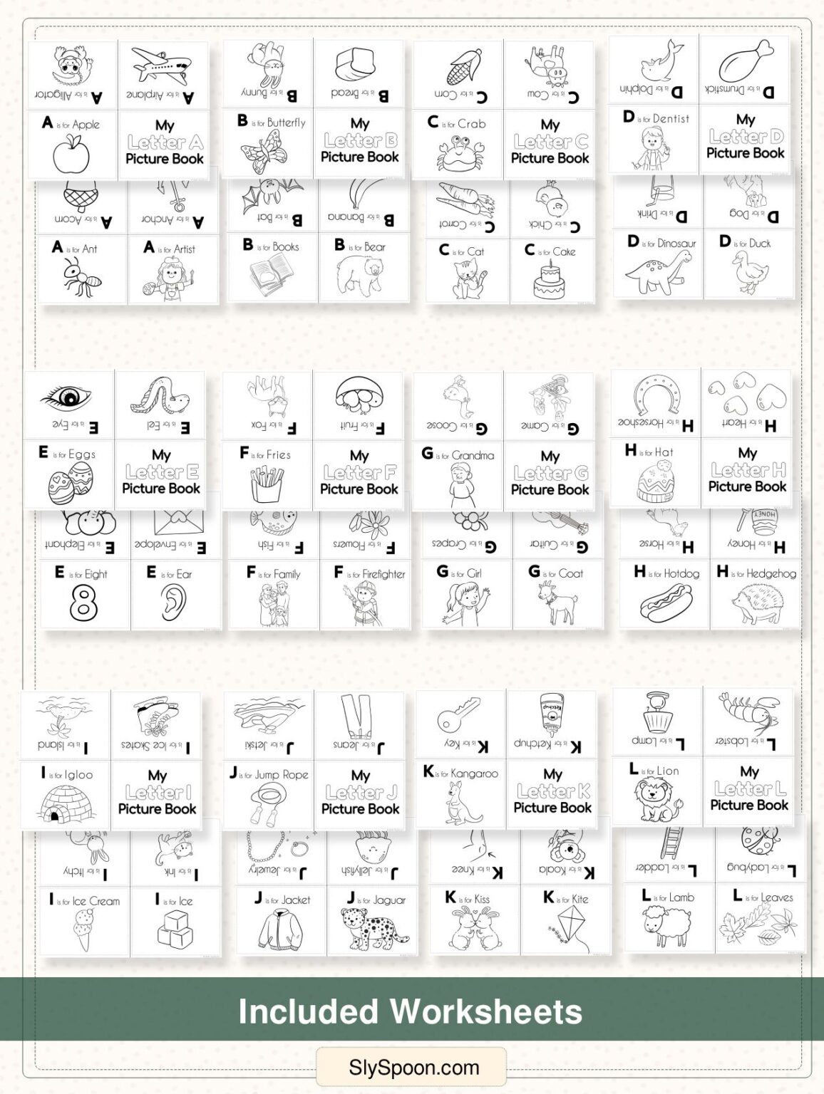 Alphabet Mini Books A–Z | Printable Foldable Letter Books for Preschool ...