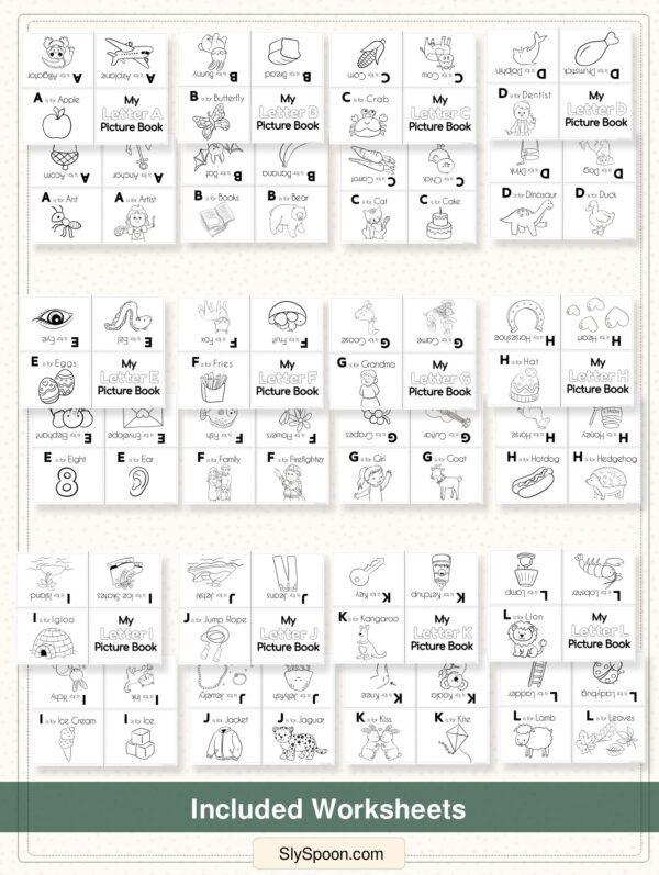 Alphabet Mini Books A–Z | Printable Foldable Letter Books for Preschool ...