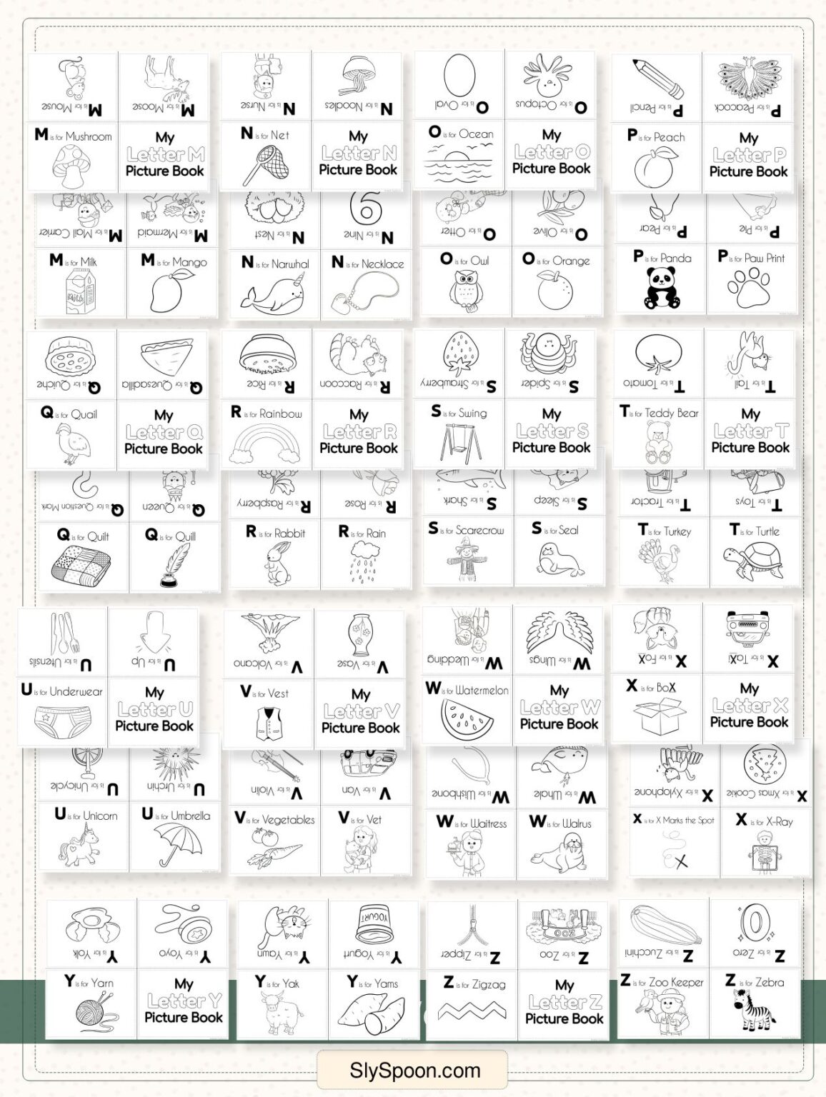 Alphabet Mini Books A–Z | Printable Foldable Letter Books for Preschool ...