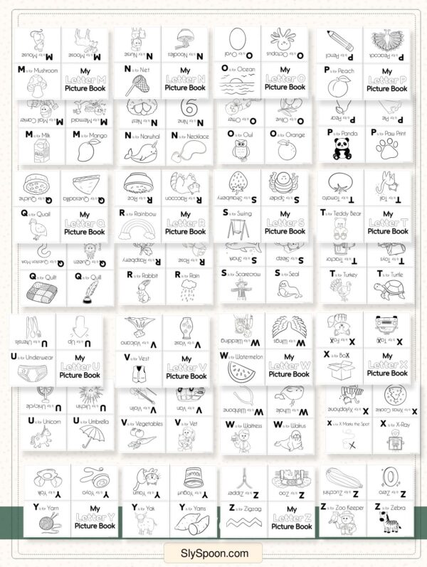 Alphabet Mini Books A–Z | Printable Foldable Letter Books for Preschool ...